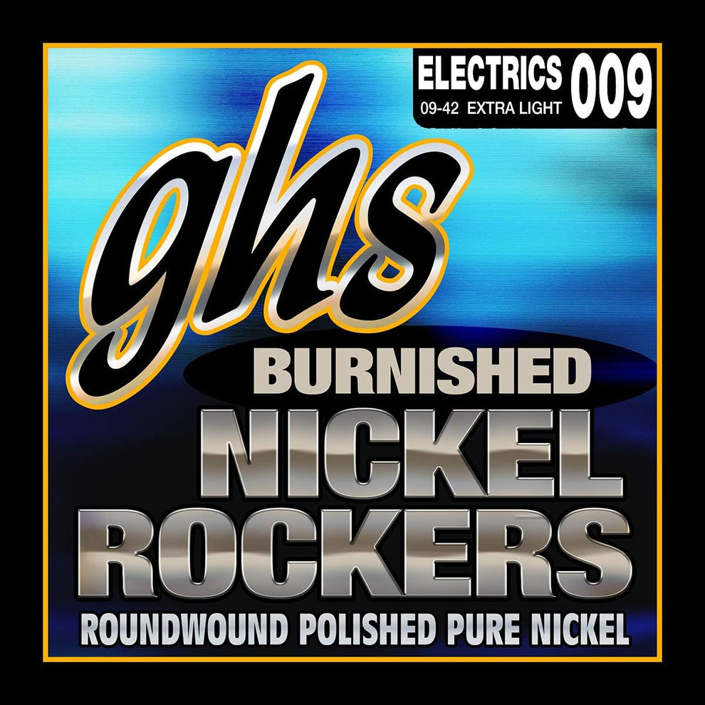 GHS BNR XL Burn Nickel Electric Guitar Strings Extra Light 9-42 Gauge ...